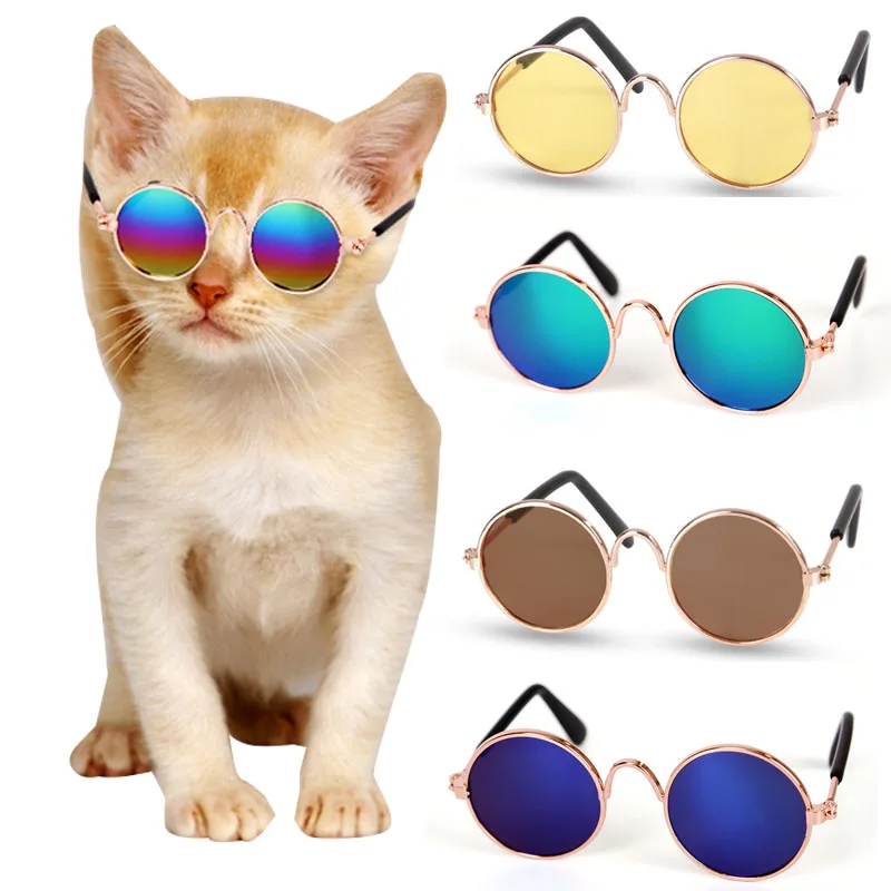 12-Colors-Hot-Selling-Lovely-Pet-Cat-Round-Glasses-Colorful-Puppy-Toy ...