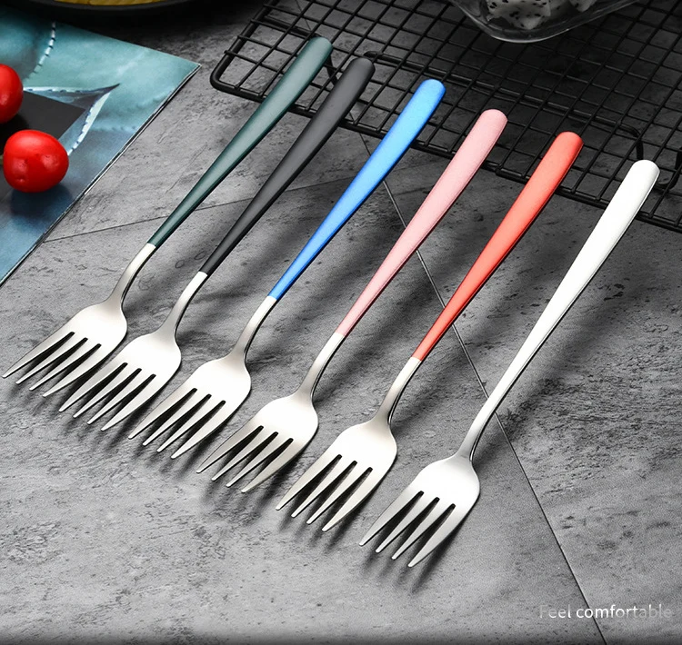 Fourchettes,Mini fourchette à Long manche en acier inoxydable 304, 1 ...