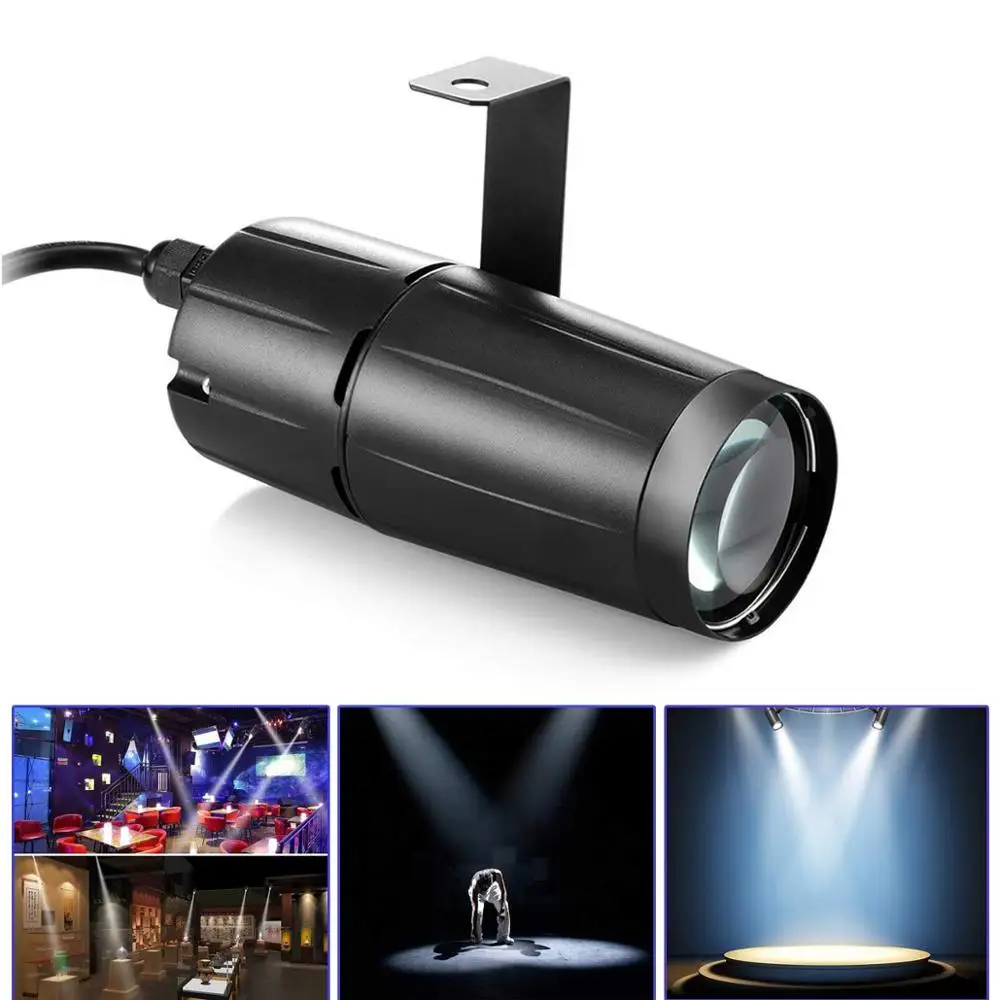 3W LED Spotlight เวที Disco DJ LED Pinspot Light MiNi Stage Lighting ...