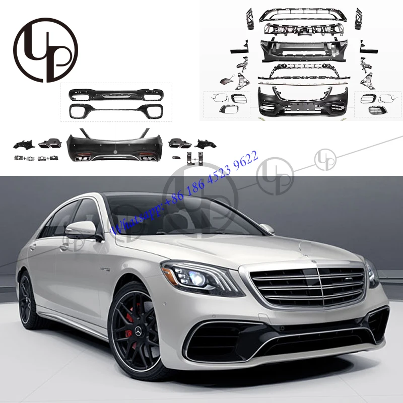 s-class-w222-2019year-S63-body-kit-for-s400-s500-s550-s320-upgrade-to-A ...