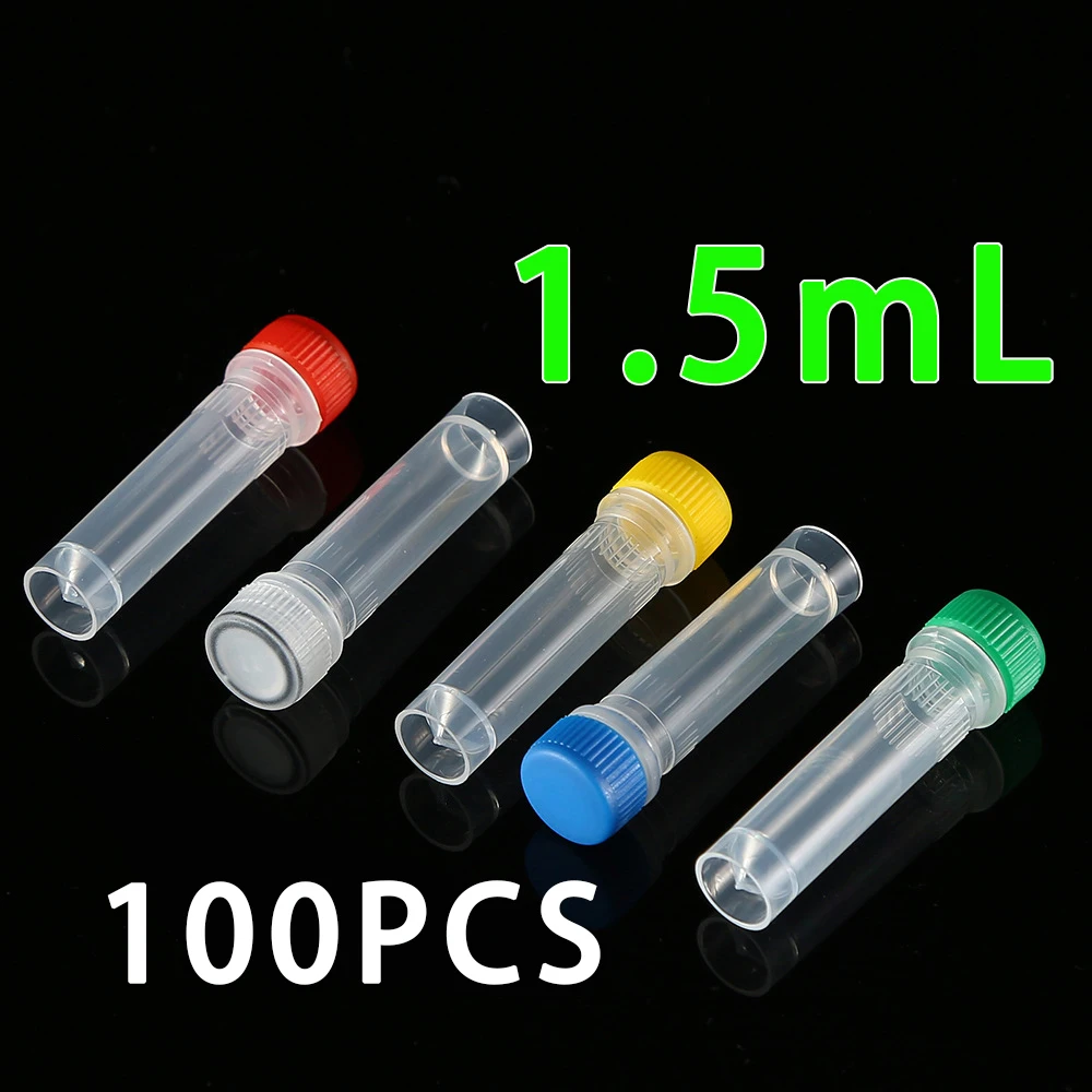 1.5ml PP Lab Cryopreservation Tube Cryotube Freezing Tubes Centrifuge ...