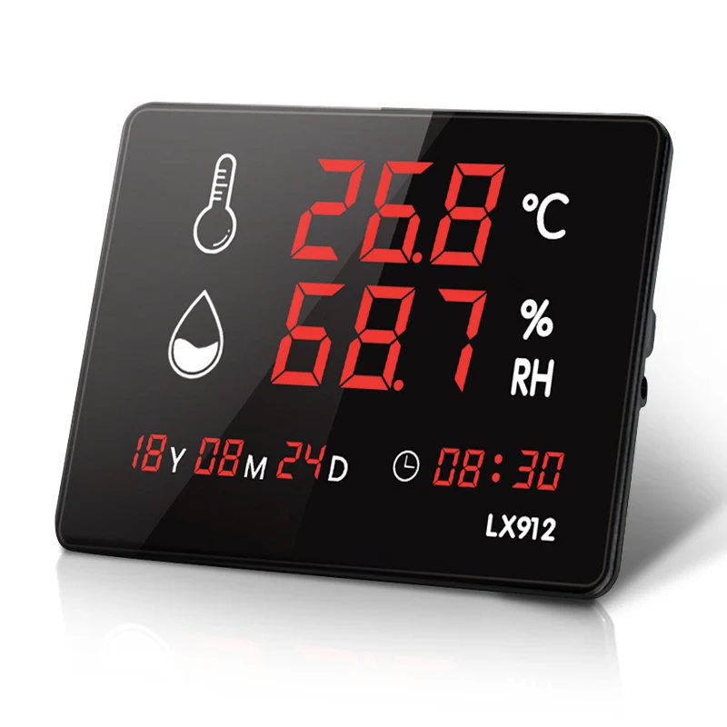 Wall-Mounted-Digital-Thermometer-For-Home-Temperature-Sensor-Time ...