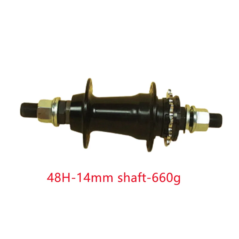 BMX 허브 48 홀 스트리트 카 리어 14MM 축 액션 자전거 액슬 스킨 스턴트 - 티몬