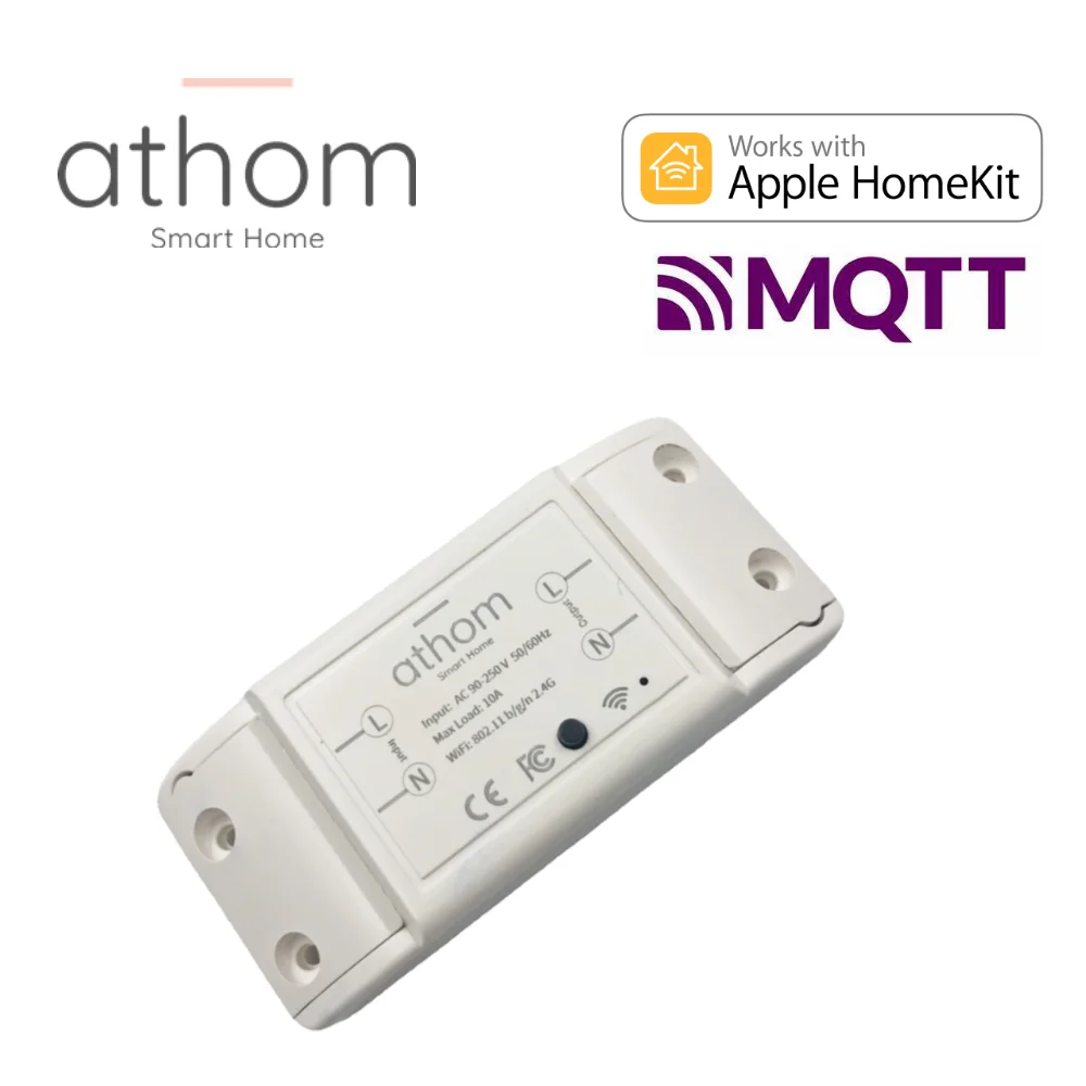 Athom Homekit And Mqtt Wifi Smart Relay Switch 1ch 10a - Automation ...