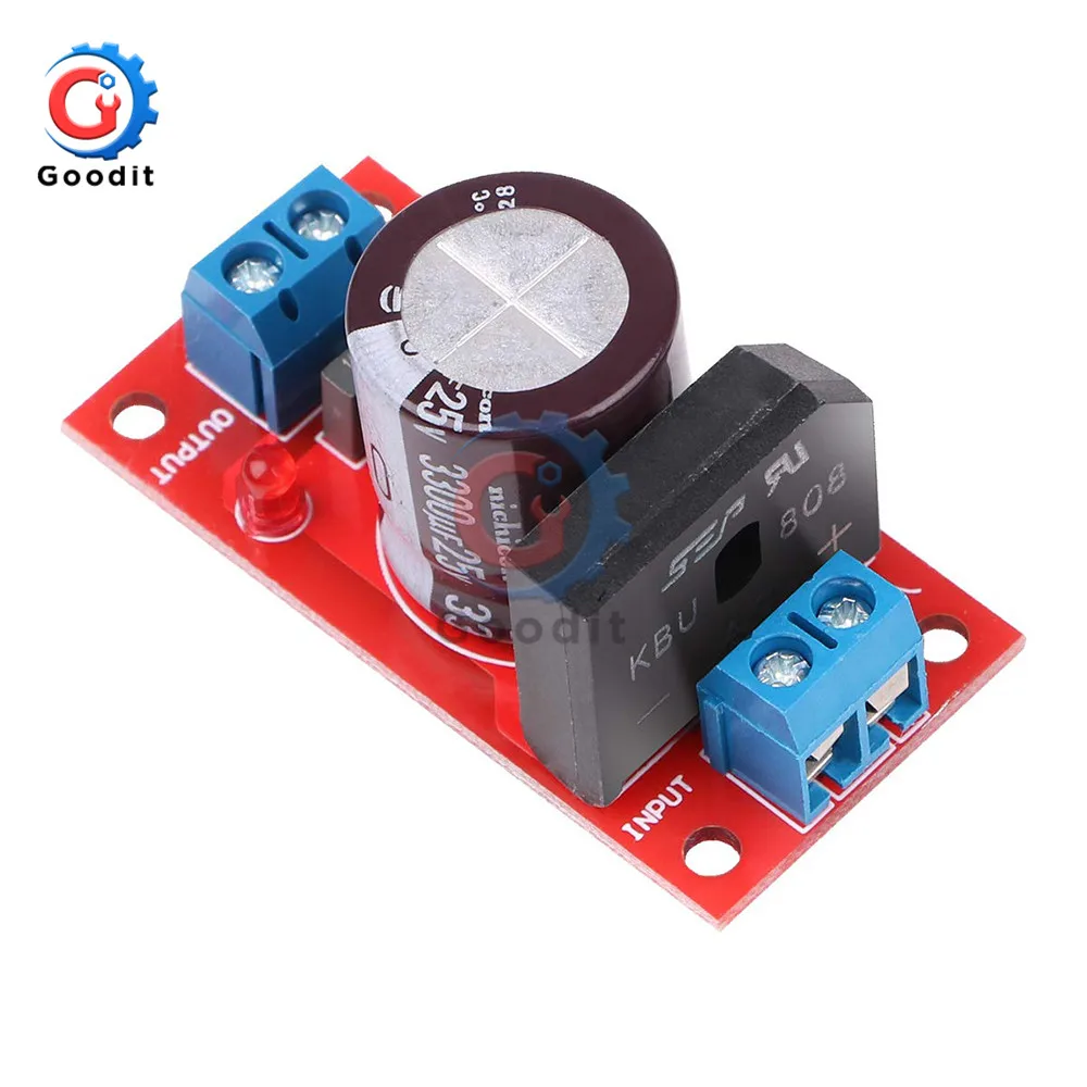 Rectifier Filter Power Board 3A 8A Rectifier with Red LED Indicator AC ...