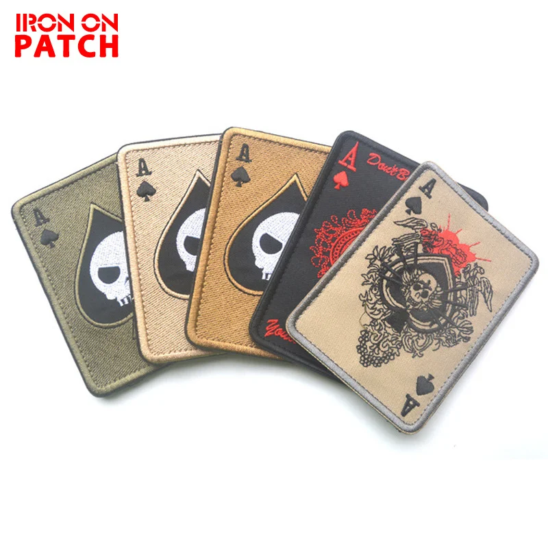 Embroidery Patch Cavalryman Ace of Spades Tarot Card Death Card ...