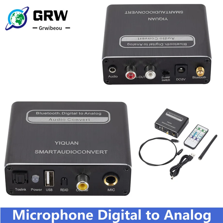 Convertisseur Audio numérique analogique Toslink Fiber optique, Signal ...