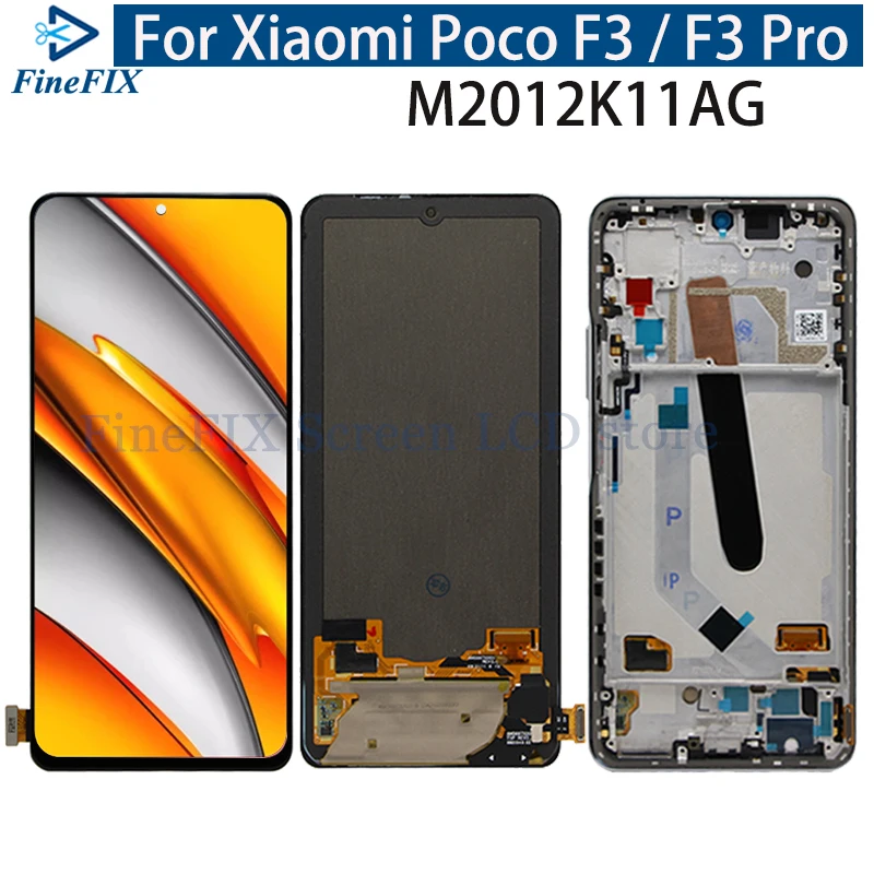 Pantalla LCD con marco para móvil, digitalizador de Panel táctil para Xiaomi Poco F3 M2012K11AG ...