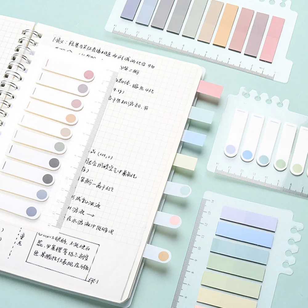 200-Sheets-Morandi-Color-Index-Label-Sticker-Waterproof-Sticky-Notes ...