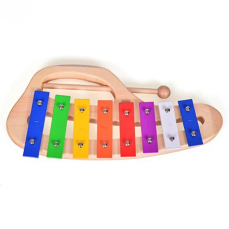 Ручной стук ксилофон Glockenspiel с молотками 8 тонов красочные ...