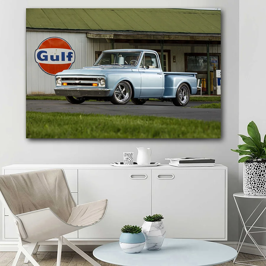 Chevrolet Pickup Hot Rod Car Canvas Posters and Prints Wallpaper ...