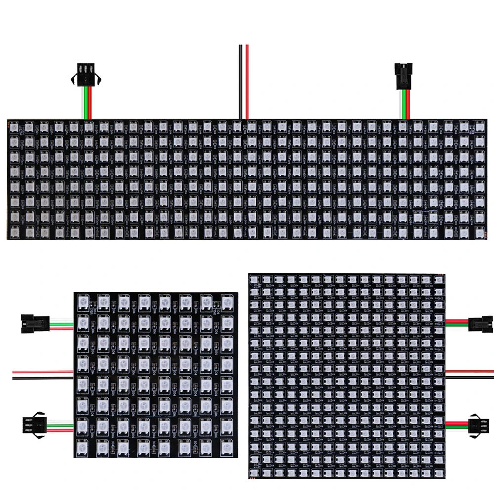 Dc5v Ws2812b Led Digital Flexible Individually Addressable Panel Light Ws2812 8x8 16x16 8x32 ...