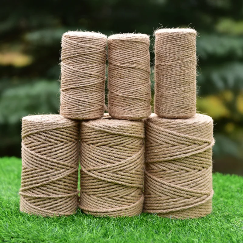 1Roll-25-50-100-200m-Natural-Jute-Hemp-Rope-Home-Decoration-Retro-Style ...