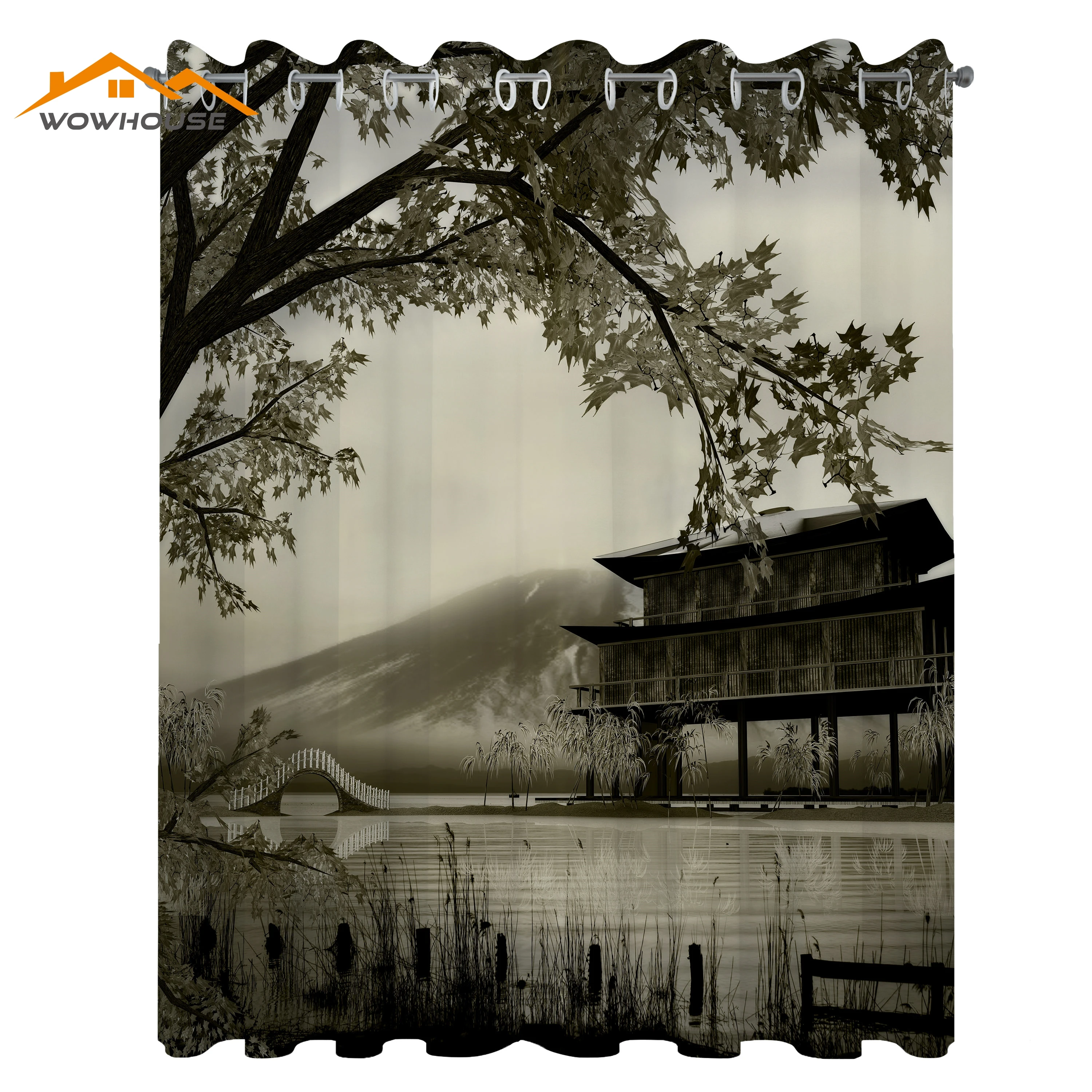 Asian-Window-Curtains-Long-Exposure-Building-Traditional-Picture ...