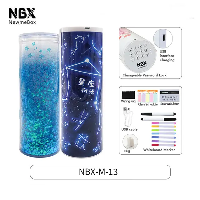 NBX newmebox pencil cases password Charging reusable pretty pencil case ...