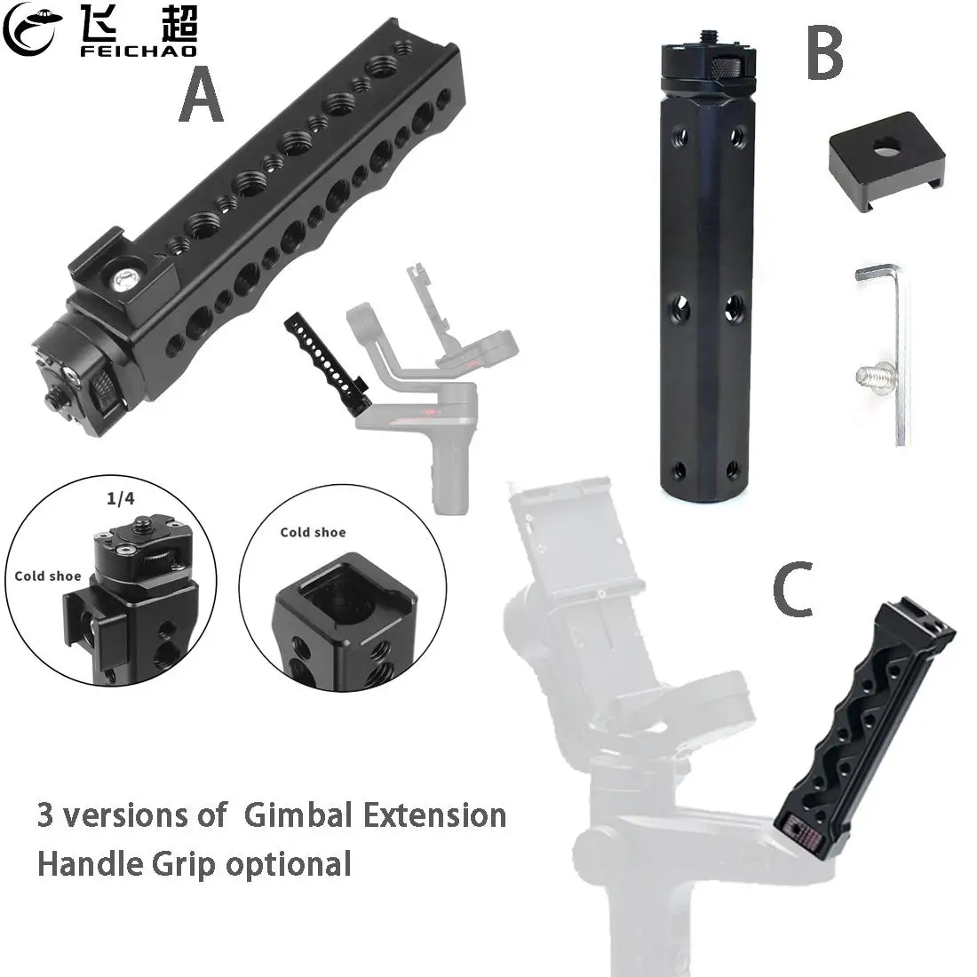 Handheld Gimbal Extension | Camera Handle Grip 3/8 | Camera Handle ...