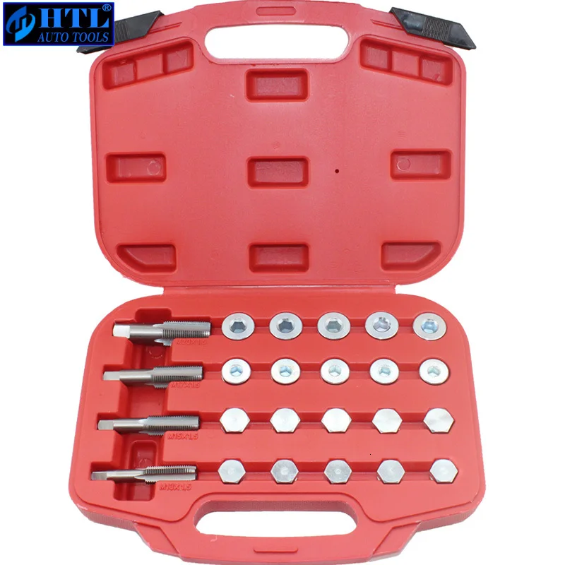 64pc-Top-Quality-Oil-Drain-Plug-Sump-Bolt-Thread-Repair-Kit-M13-M20-Tap ...