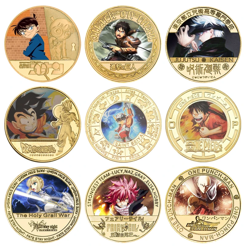 Full-Set-of-Japanese-Anime-Gold-Commemorative-Coins-Collectibles ...