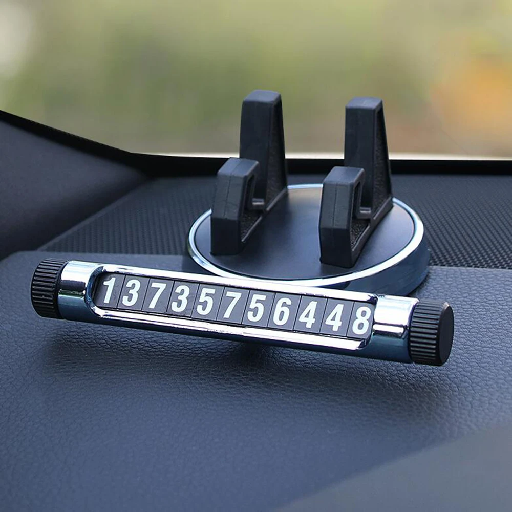 Universal Car Parking Plate Rotatable Bracket Car GPRS Stand DIY Number ...