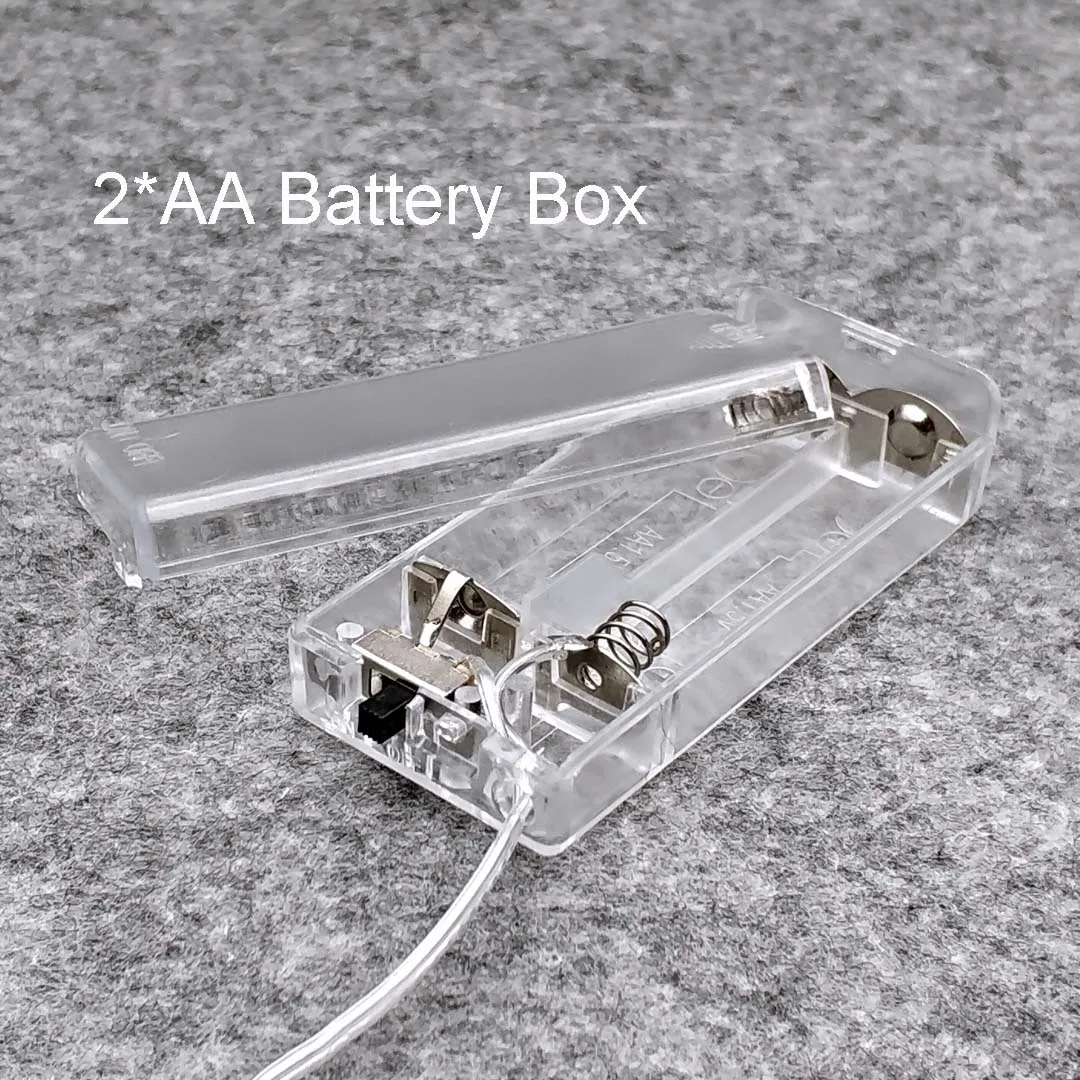 2 Aa 3v Battery Holder Aa Battery Box With Switch New Aa Battery Case ...