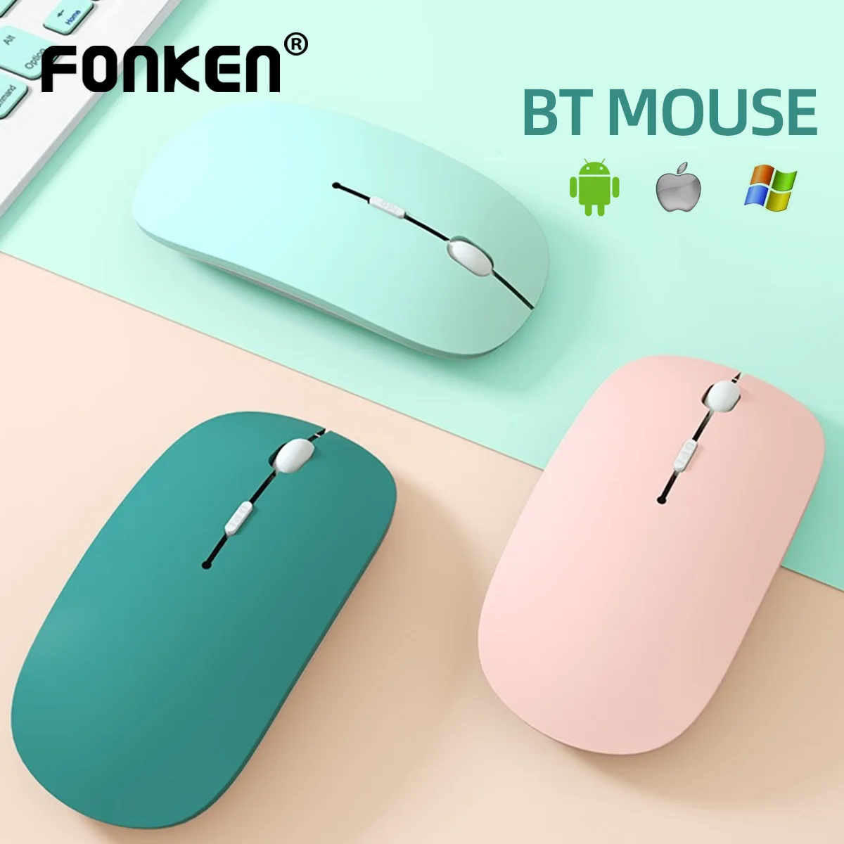 FONKEN-Wireless-Buetooth-Mouse-for-Macbook-Ipad-Samsung-Laptop-Tablet ...