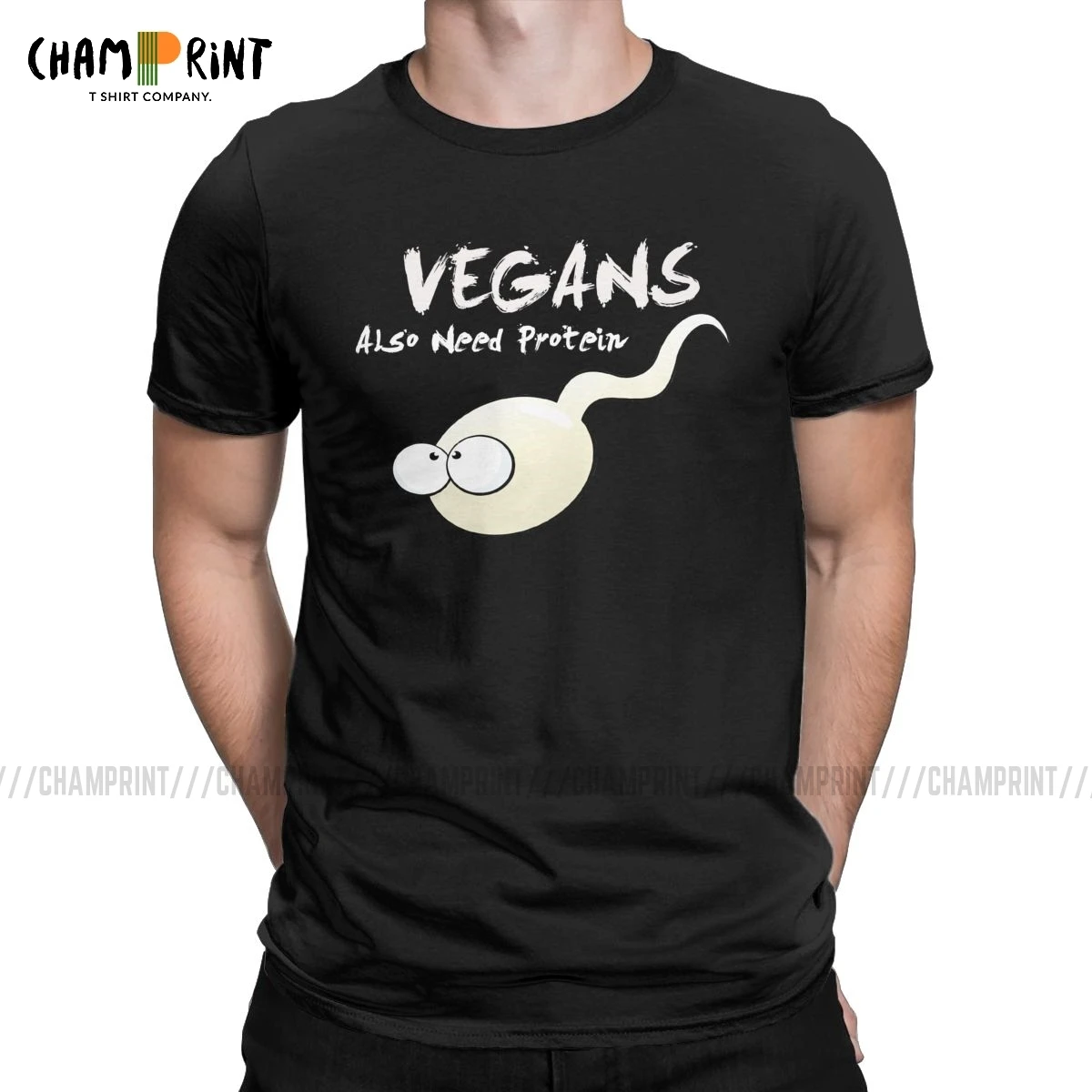 Vegans Also Need Protein T Shirts For Men Vegetarian Novelty Cotton Tee