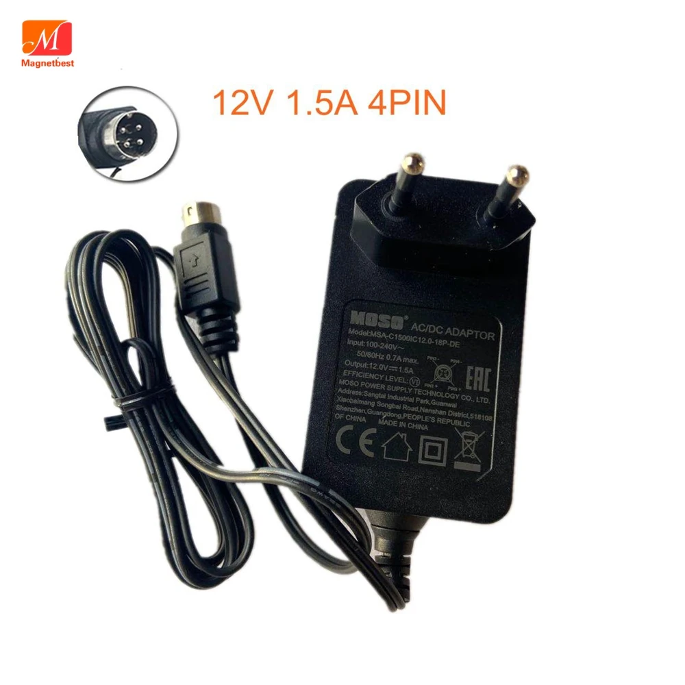 12v 1.5a 4 Pin Power Adapter For Hikvision Video Recorder Cwt Kl ...