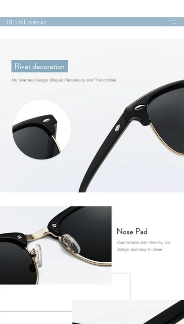 Classic Retro Clubmaster Style Sunglasses Shades for MenWomen ...