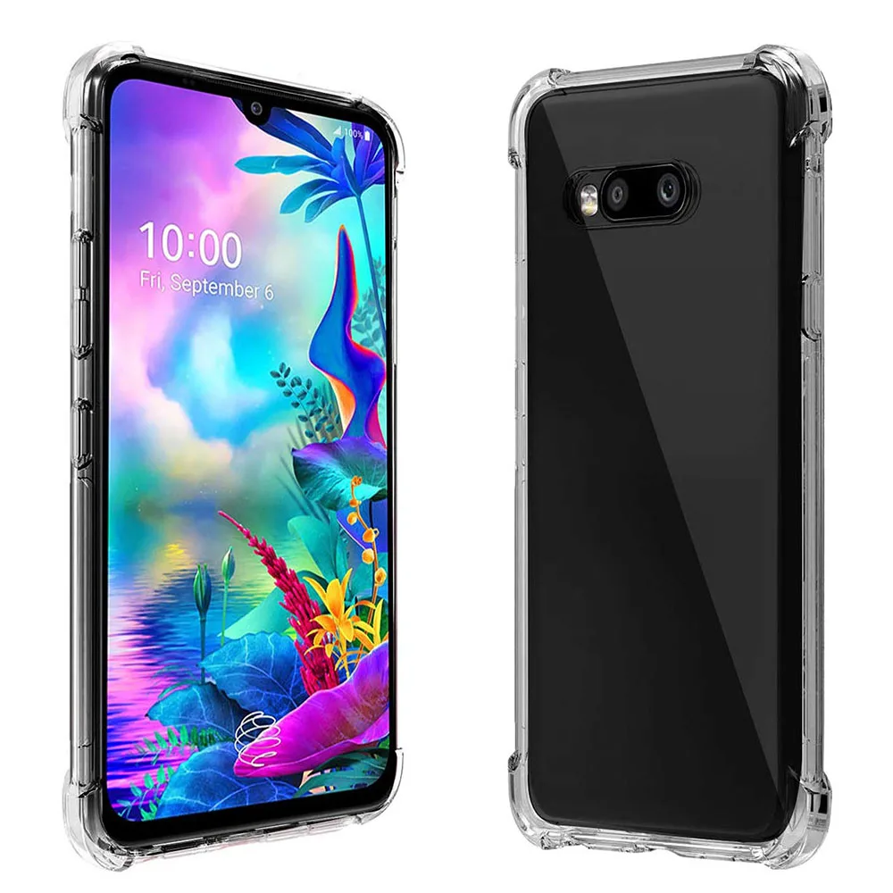 For Lg G8x Thinq Case Airbag Super Protection Soft Clear Back Cover For ...