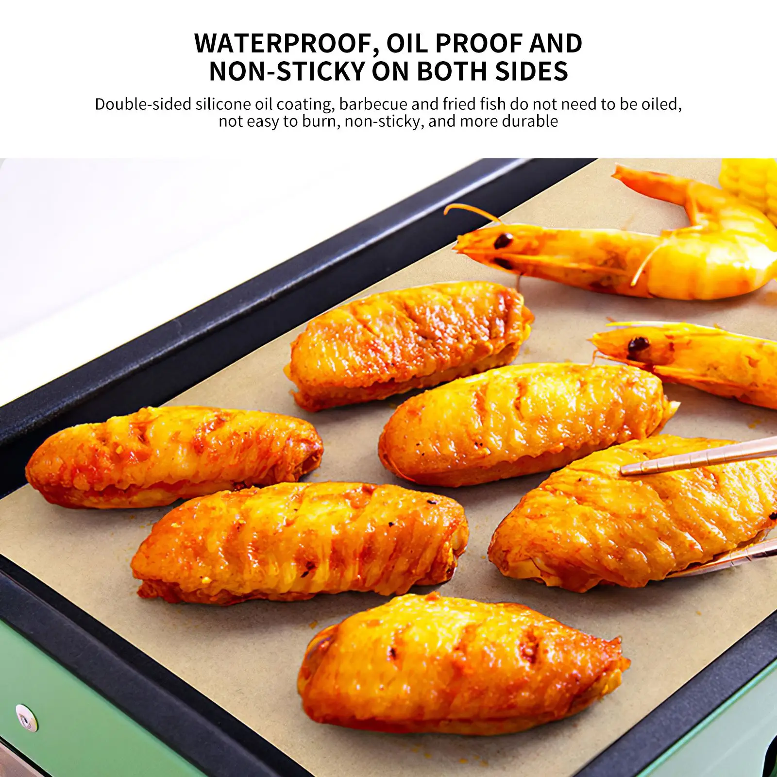 기름이 안 배는 종이 시트 기름 흡수 붙지 않는 크래프트 종이 바베큐용 무독성 그릴 크래프트 종이 요리 종이 100 개베이킹 And 페이스트리 도구 Aliexpress