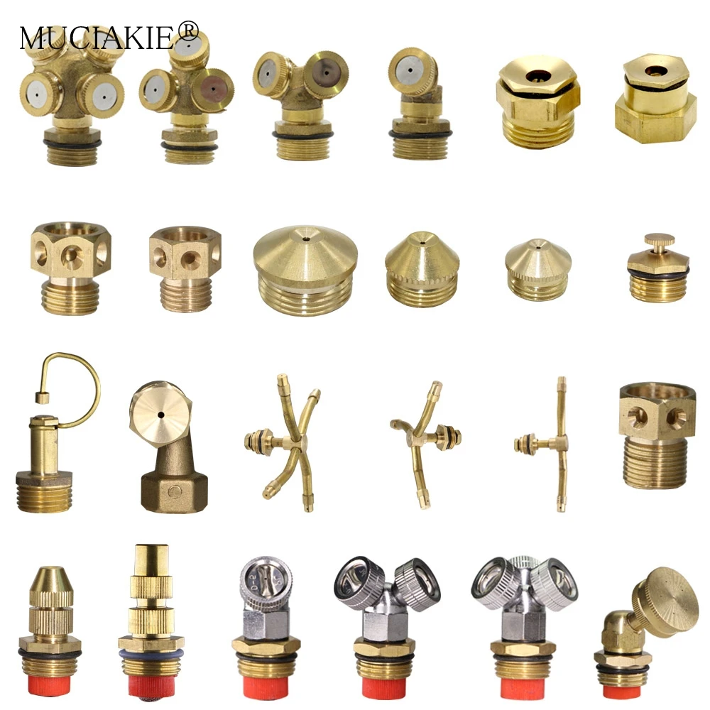 Brass-Nozzle-Garden-Mist-Sprinkler-Copper-Misting-Cooling-System ...