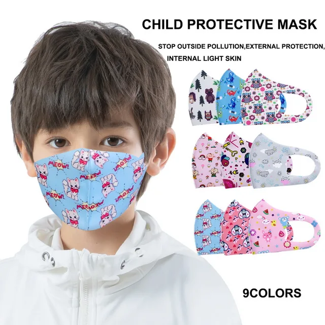 PM2.5 Children Mouth Face Mask Respiratory Valve Cartoon Panda Thicken ...