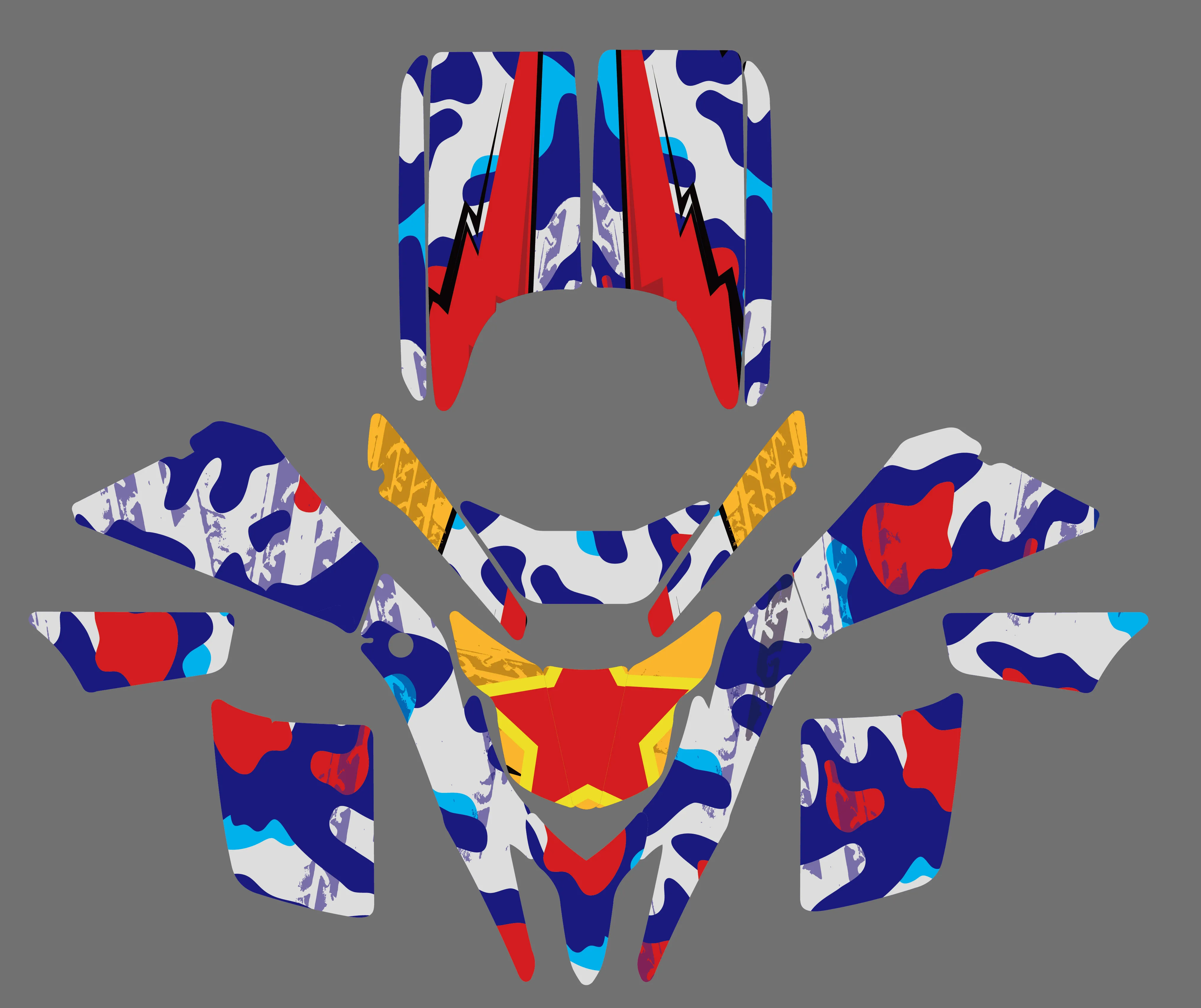 0042 New Style DECALS STICKERS GRAPHICS For Yamaha BLASTER YFS200 1988 ...