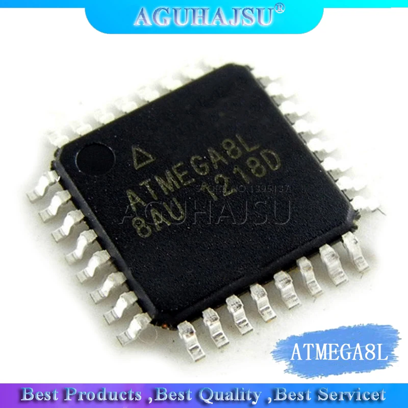 5pcs Atmega8l-8au Qfp Atmel Atmega8l Atmega8-au Tqfp32 Programmable ...