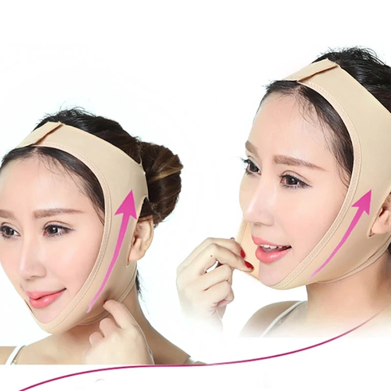 Facial Vface Elastic Bandage Double Chin Elastic Bandage Face Mask ...