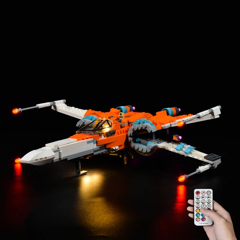 75273 Poe dameron의 X wing 파이터 DIY 완구 키트 (블록 세트 제외) 용 Led 라이트 세트|블록 ...
