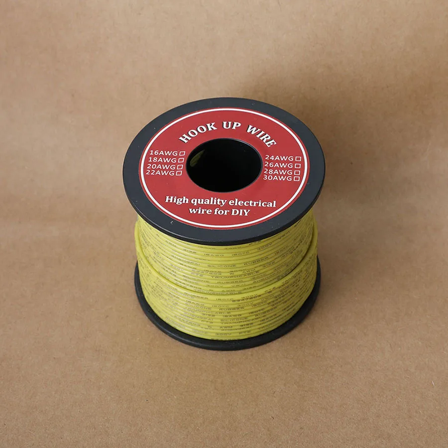 Câble-fil,Fil électrique toronné à crochet de 55m, 22 AWG, avec UL3132, fil de Silicone Flexible ...