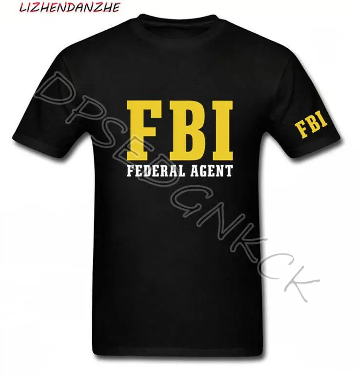 FBI T shirt agent secret service police CIA Staff Men Front and Back ...