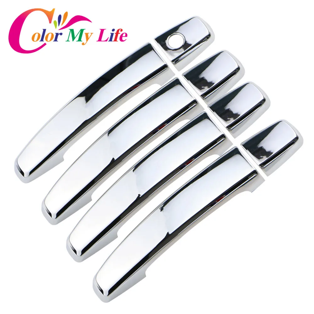 Color My Life Car Styling Abs Chrome Trim Door Handles Cover Sticker ...
