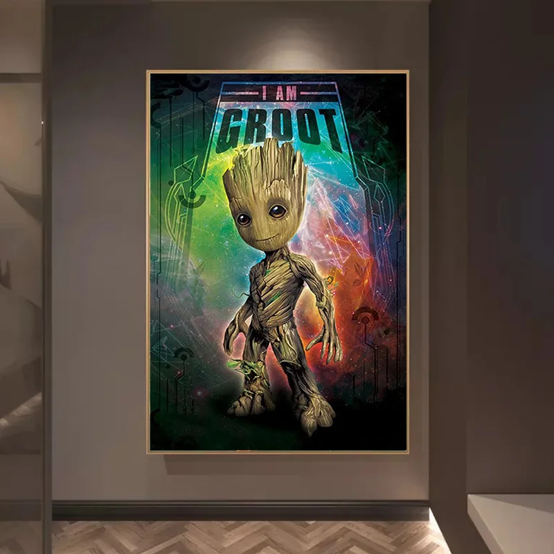Groot Guardian Galaxy Poster | Guardians Galaxy Canvas | Canvas Home ...