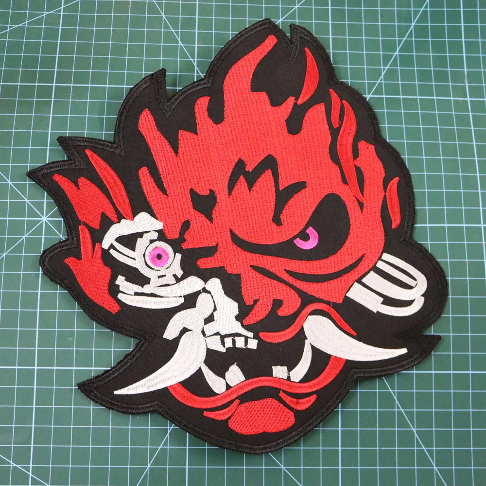 27x30cm Japan Samurai Patches Badges Of Embroidered Biker Warrior ...