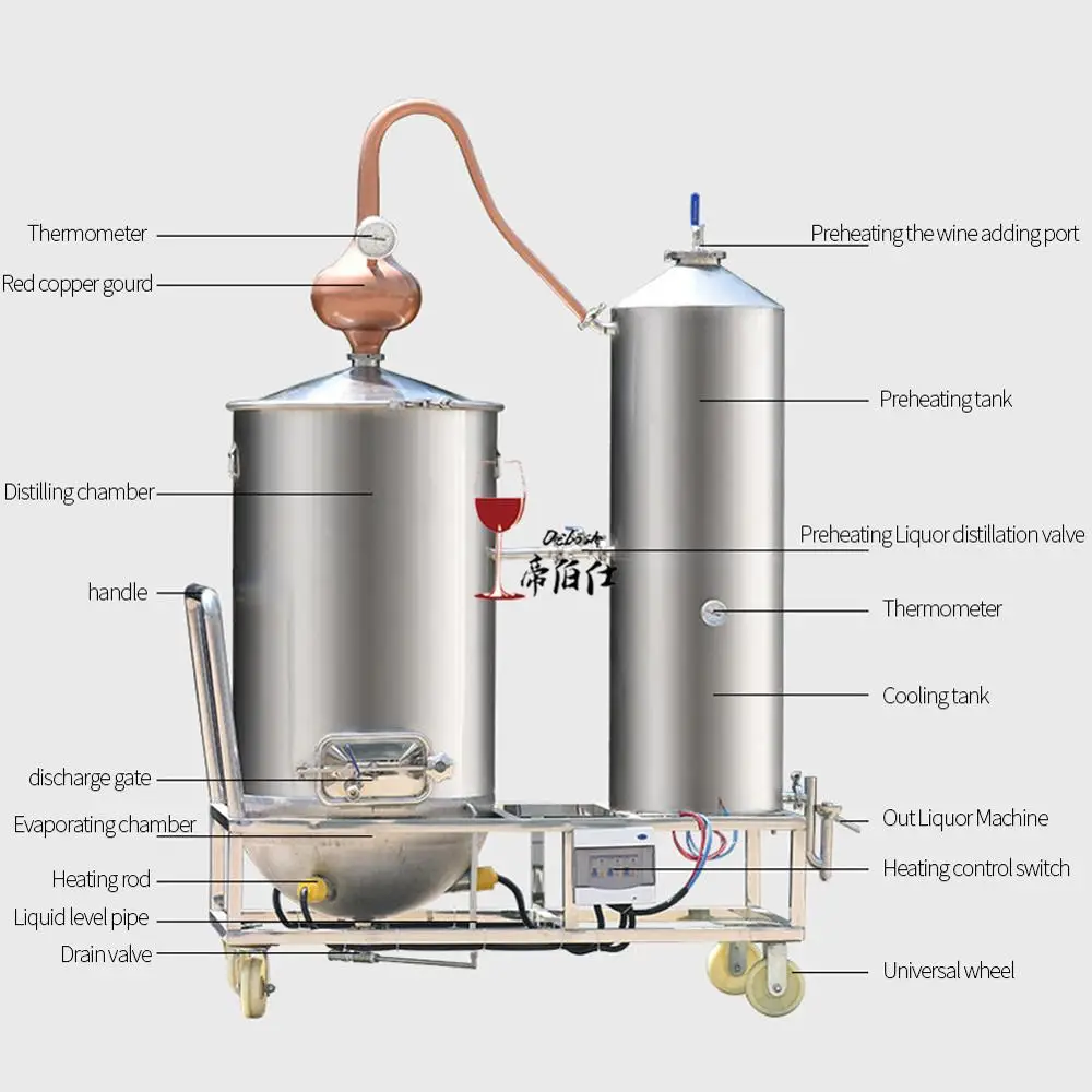 Large-distiller-250L-red-copper-gourd-distillery-equipment-distillation ...