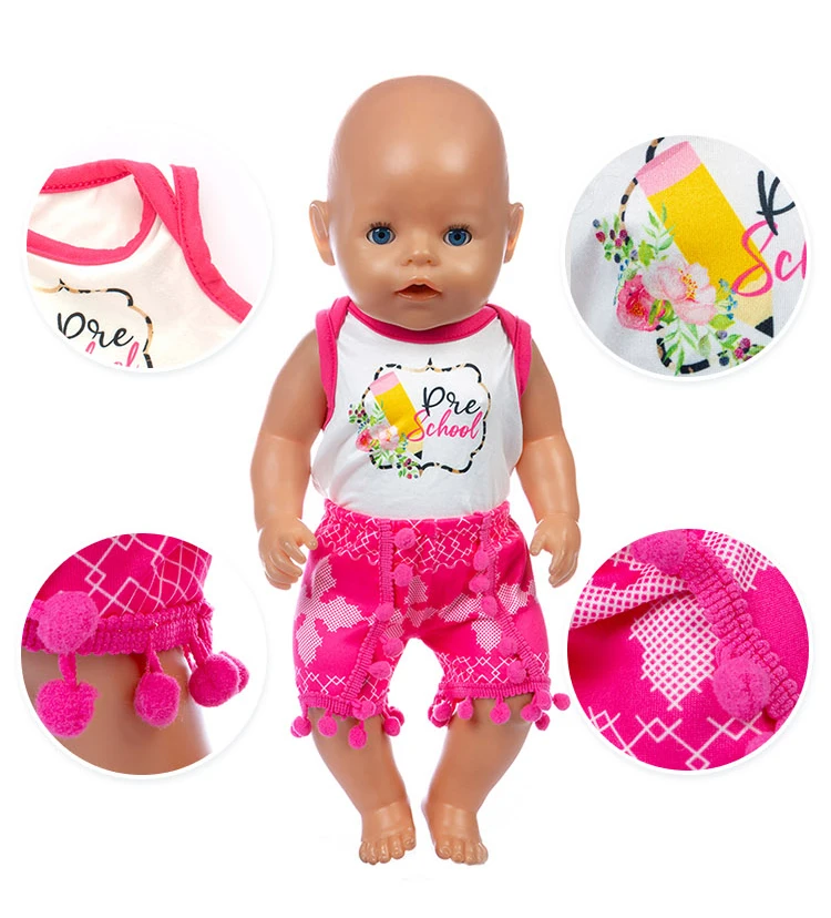 New Fit 17 inch Baby New Born 43cm Doll Clothes Accessories Coat+Pants ...
