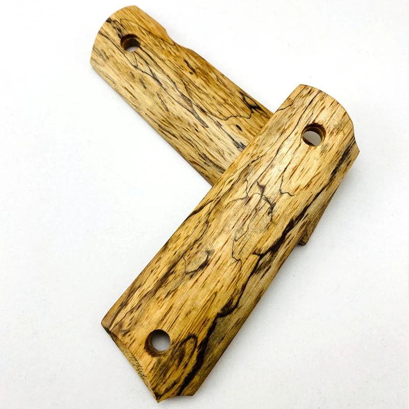 2Pieces-Gun-1911-Grips-Spalted-Maple-Wood-Handle-Grips-Patch-Custom ...