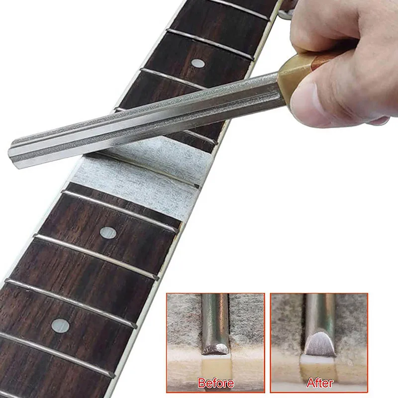 Guitar Fret Crowning File with Neck Protective Sheet Practical Fret ...