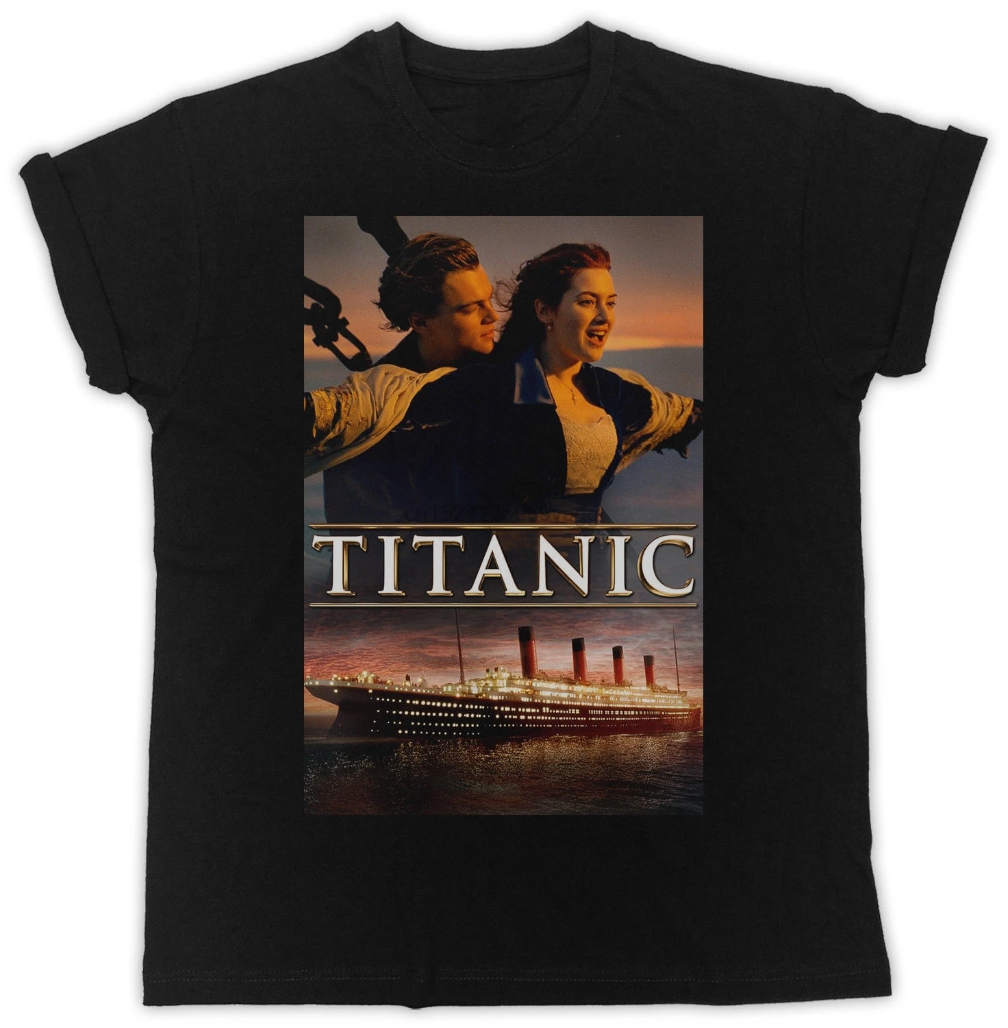 Cool Titanic Poster Slogan Ideal Gift Unisex Black T Shirt|T-Shirts ...