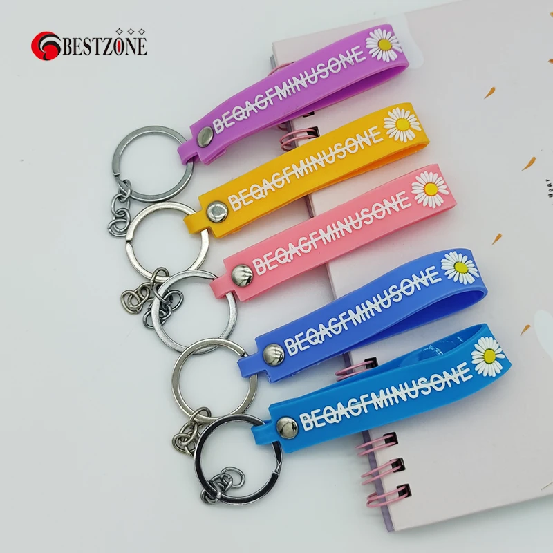 20Pcs Different Flower Daisy Key Chain Ring Pendant Decoration Plastic ...