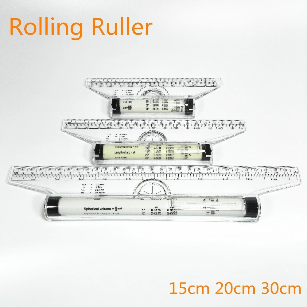 Roll Ruler Parallel Rulers 20/30cm Universal Foot Angle Rule Balancing ...