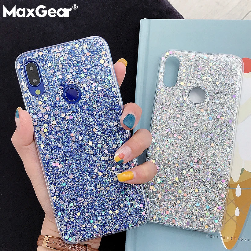 Glitter Sequin Phone Case For Huawei Honor 8x 8 9 10 20 Lite Mate 40 30 ...