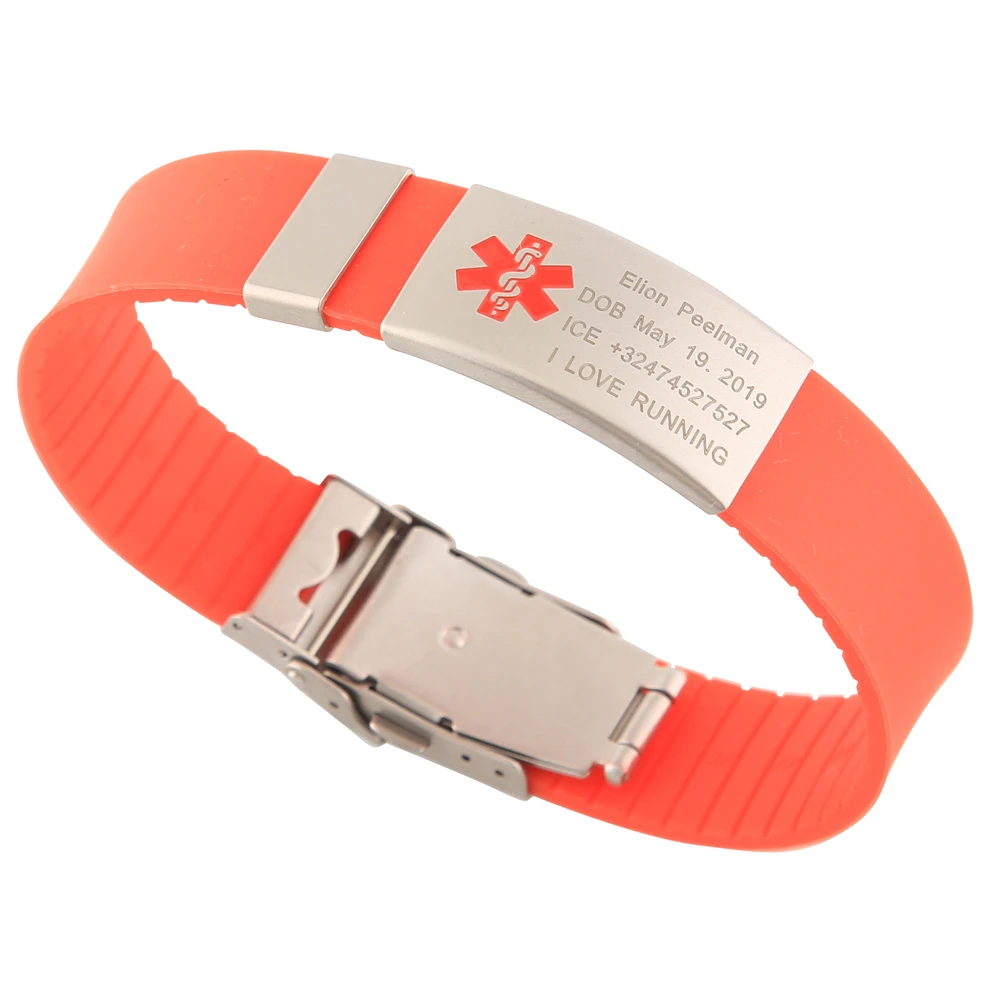 Medical Sign Sos Id Safety Bracelet Child Kids Anti Lost Wristband ...